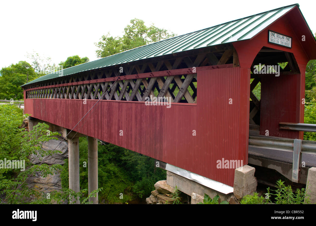 Covered Bridges of Vermont by river One Dollar Fine Chiselville Bridge ...