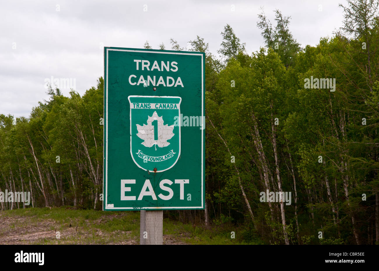 Newfoundland Canada Trans Canada Highway sign Highway 1 all across ...