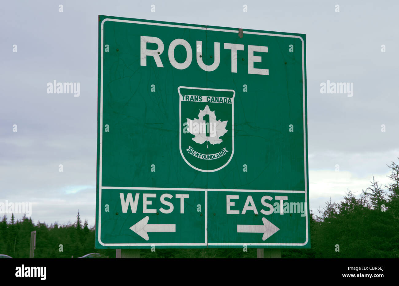 Newfoundland Canada Trans Canada Highway sign Highway 1 all across ...