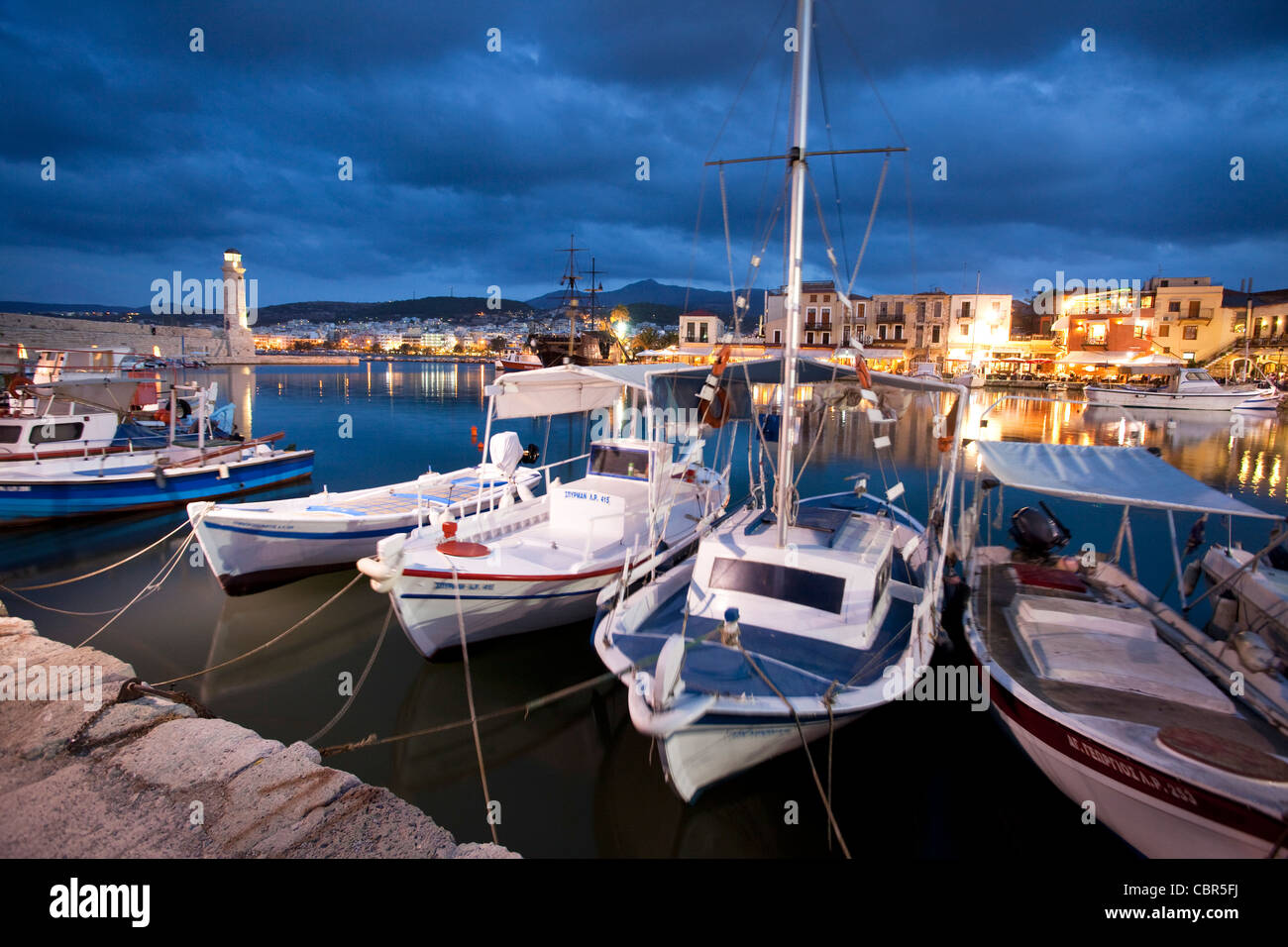 Harbours in greece with boats hi-res stock photography and images - Alamy