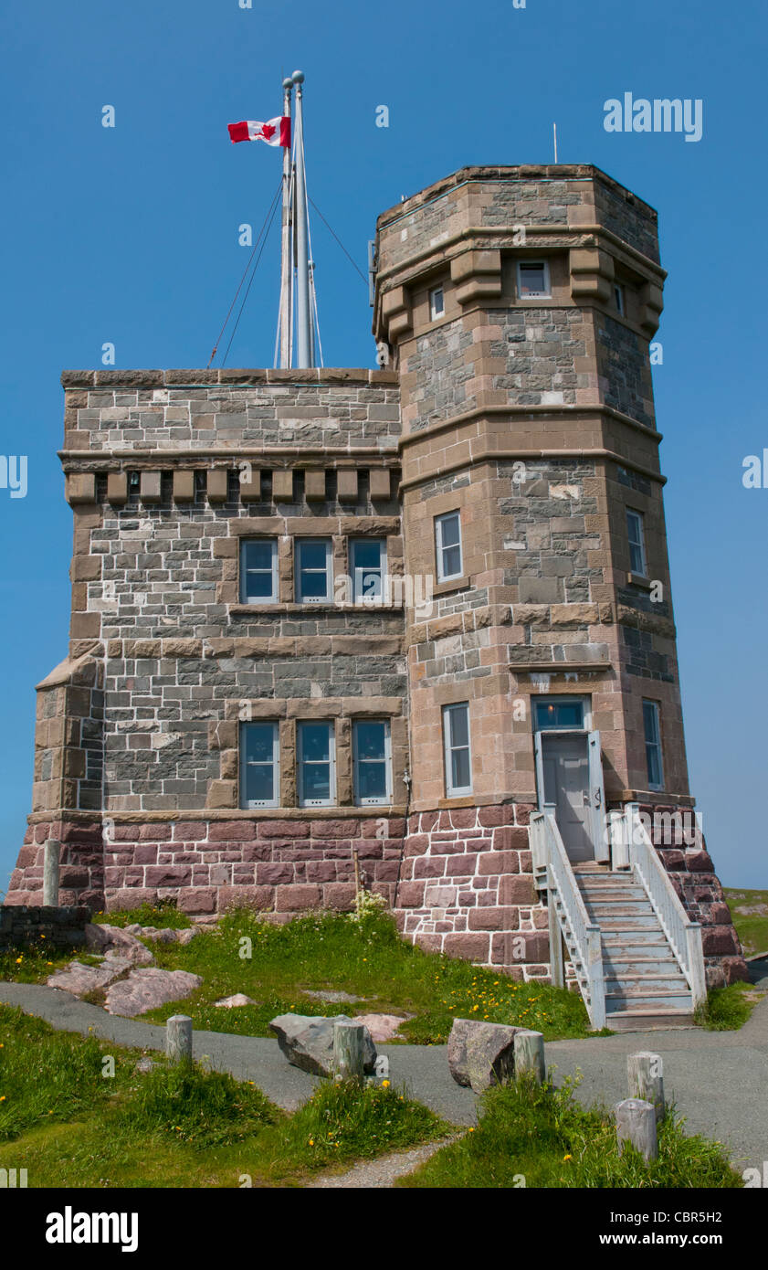 Newfoundland Canada St Johns capital at Signal Hill Cabot Tower old ...