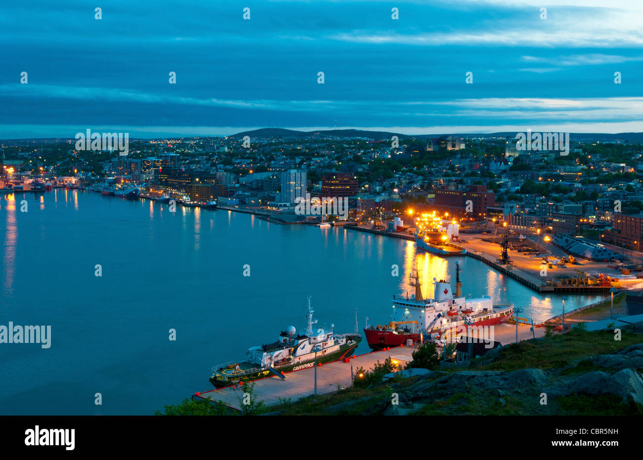 St johns newfoundland harbour night hi-res stock photography and images ...