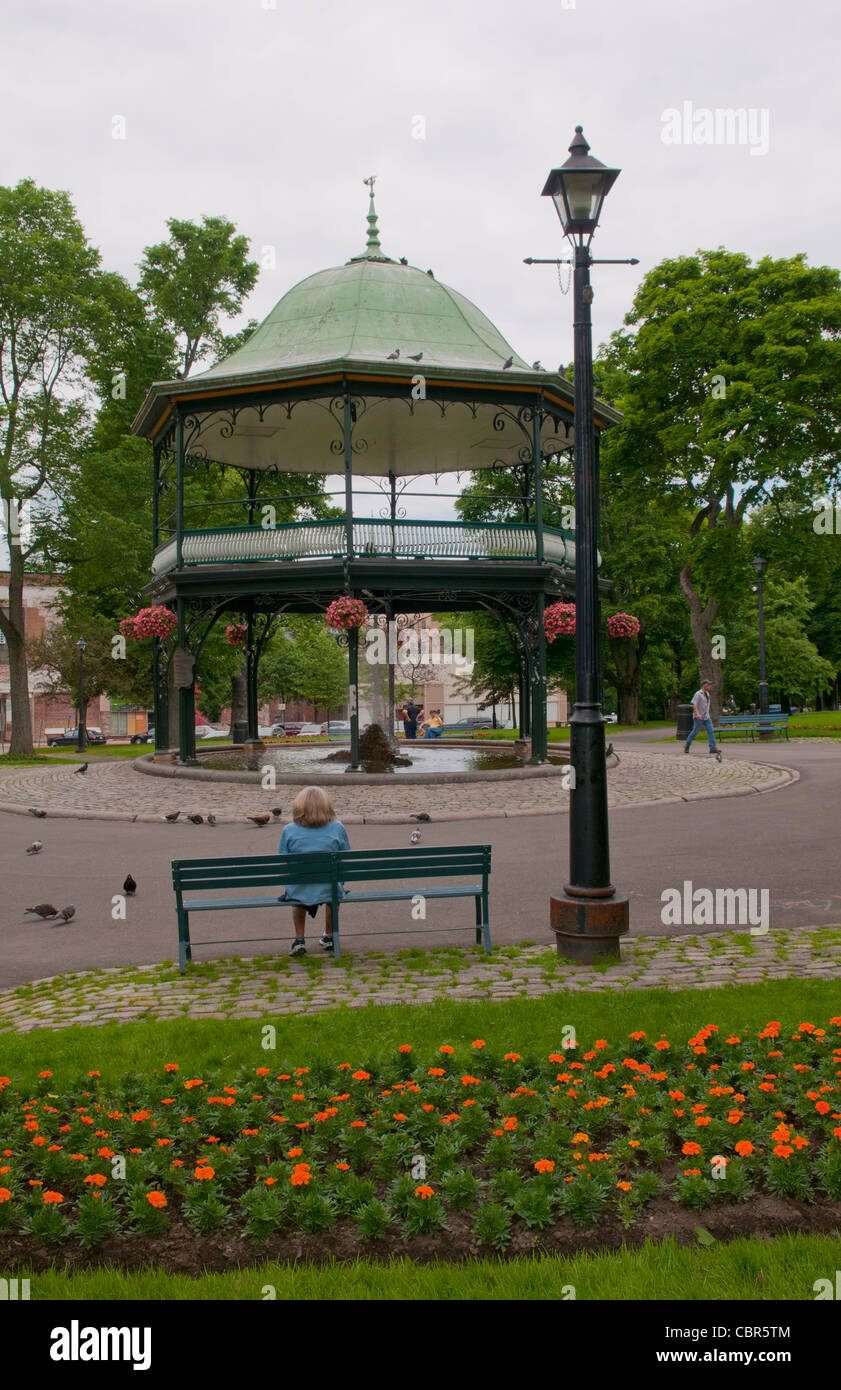 Saint John New Brunswick center city of Kings Square park in downtown ...
