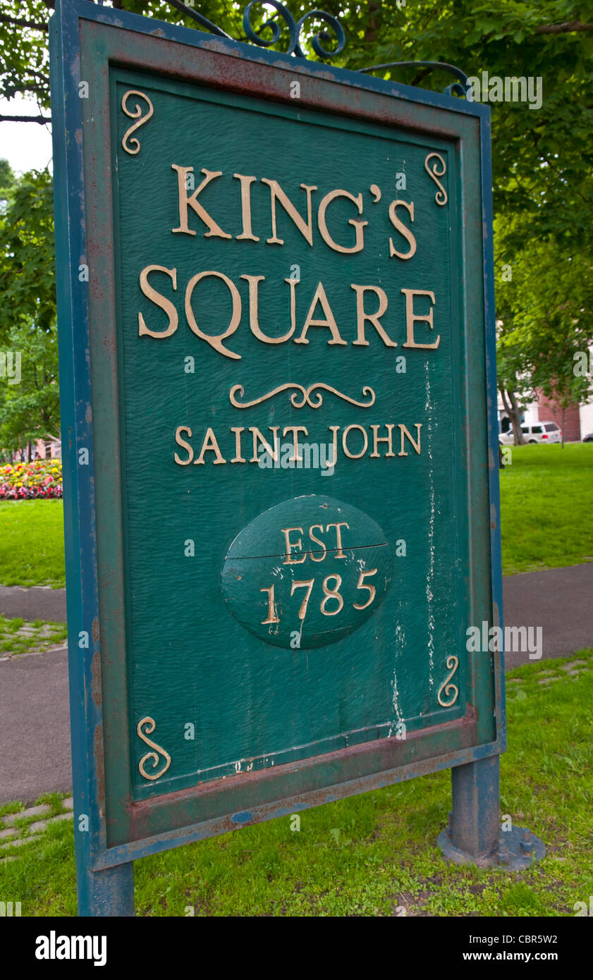 Saint John New Brunswick center city of Kings Square park in downtown ...