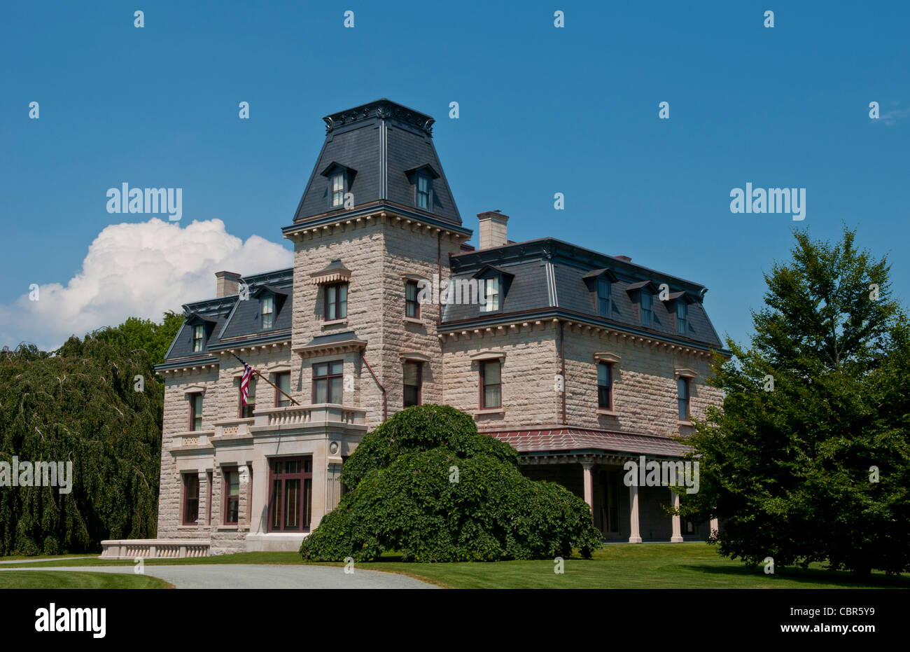 Newport Rhode Island famous Chateau-sur-Mer on the Mansions Drive Stock ...