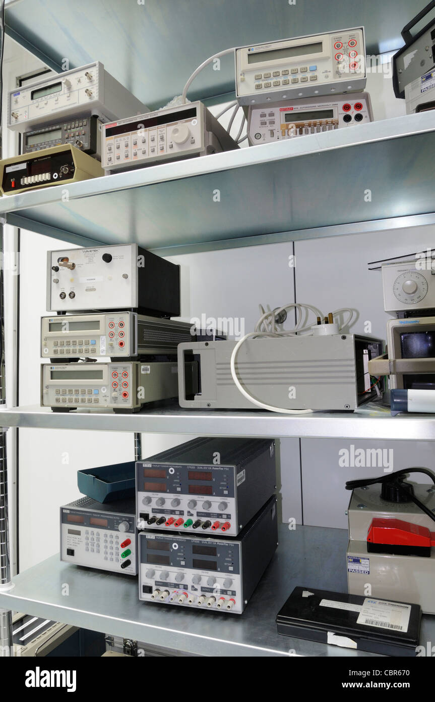 Racks of instruments in the Electronics Laboratory of the UK Astronomy ...