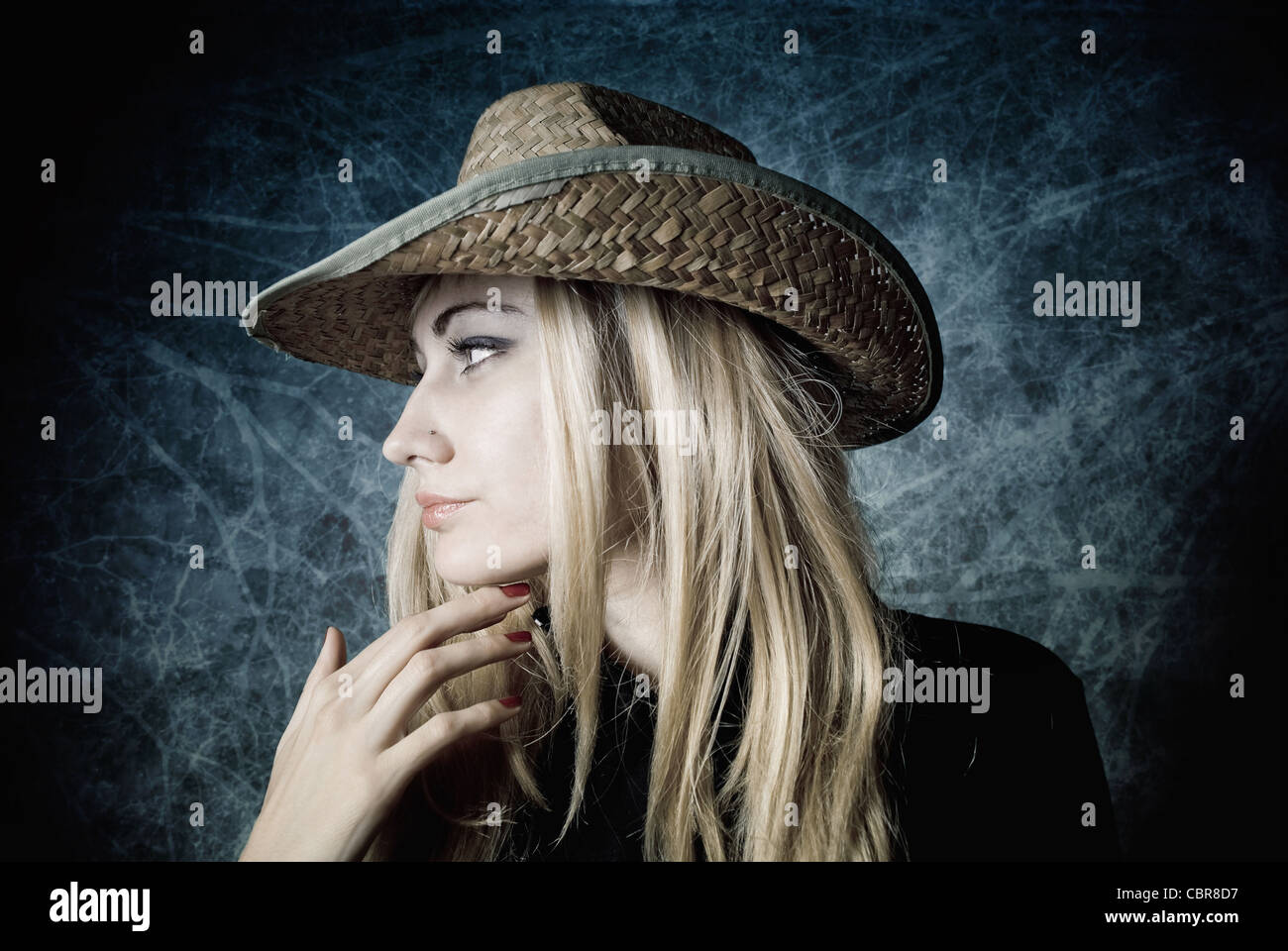 Woman cowgirl model hi-res stock photography and images - Alamy