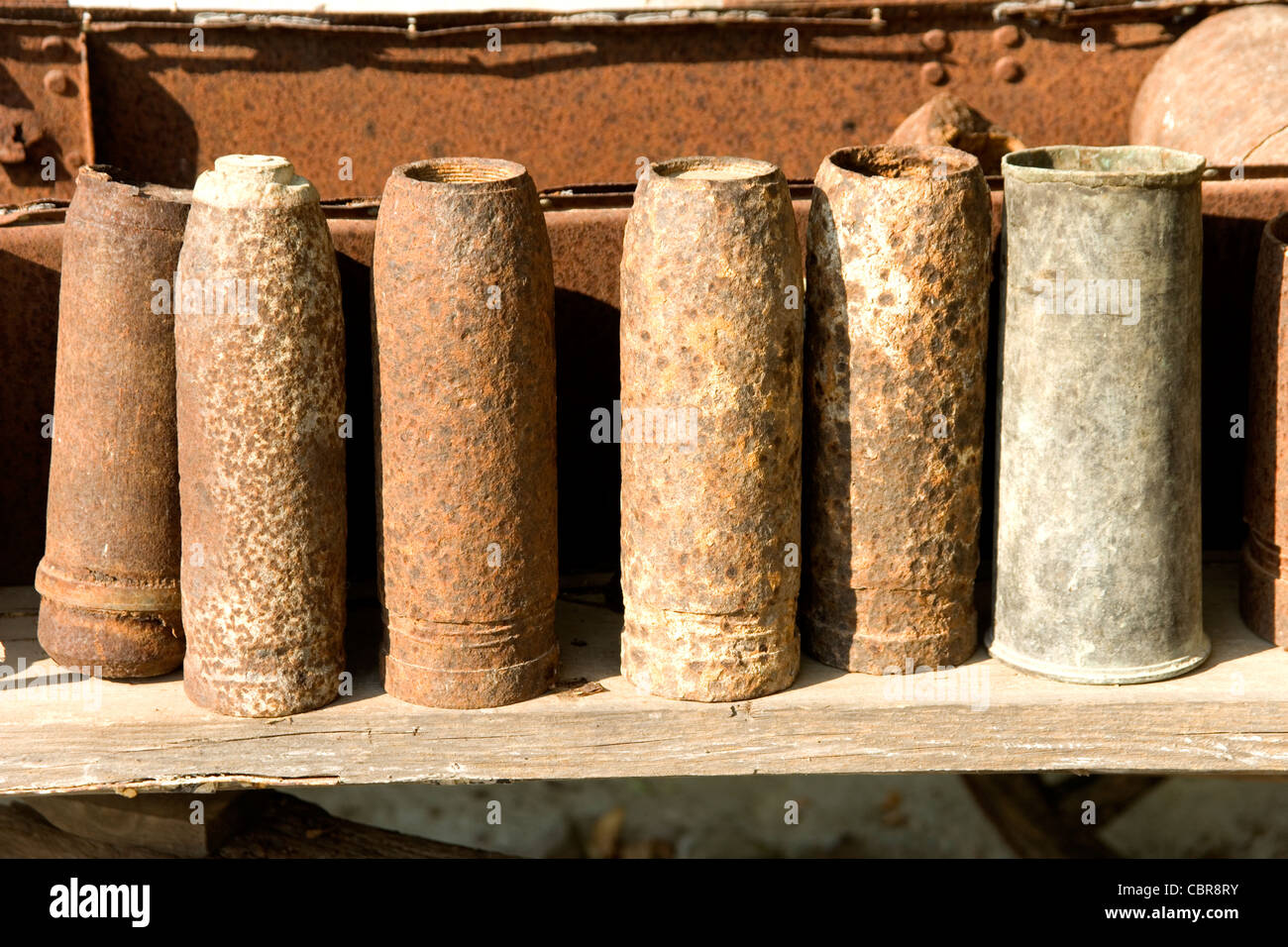 British shells from the First world War in the Museum in Anafartalar ...