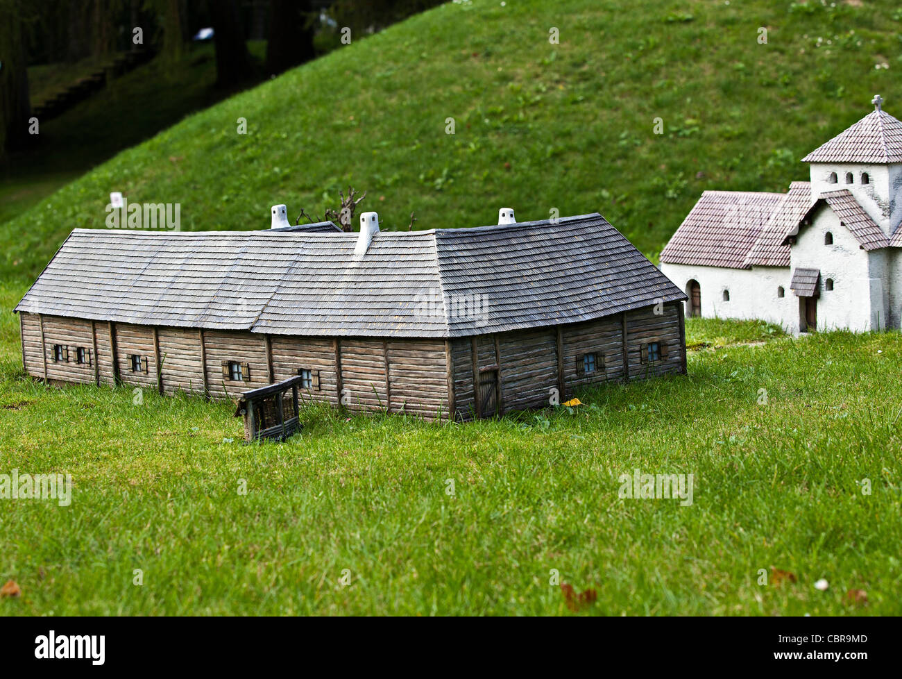 Model of a fragment of housing in the ages of Great Moravian Empire in ...