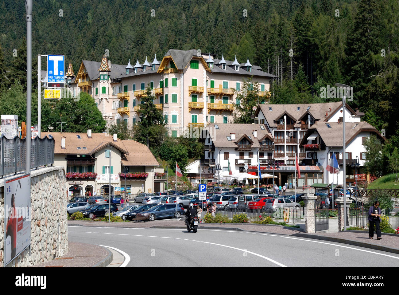 Peak of the Passo della Mendola in South Tyrol 1363 metres about sea ...