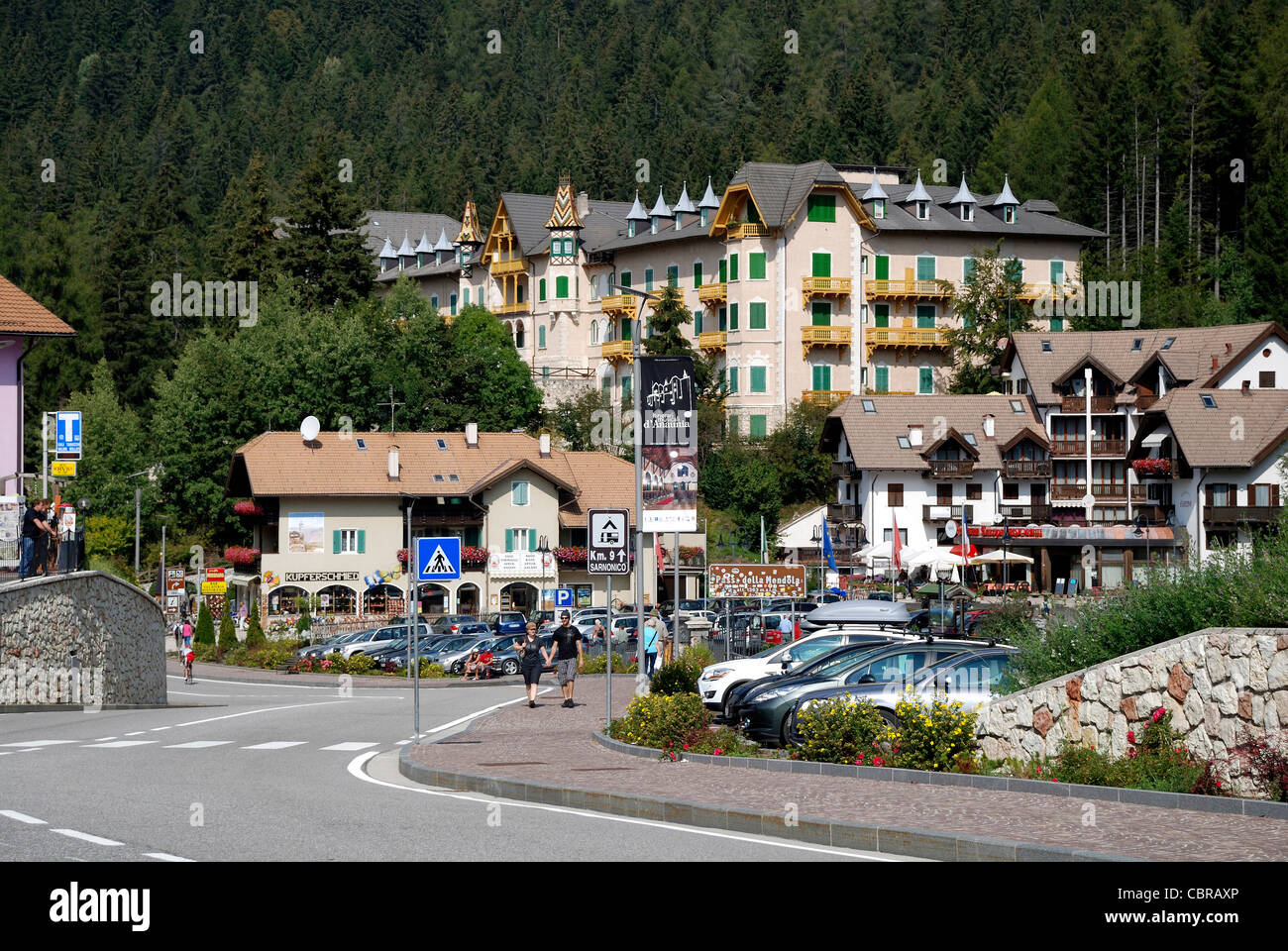 Peak of the Passo della Mendola in South Tyrol 1363 metres about sea ...