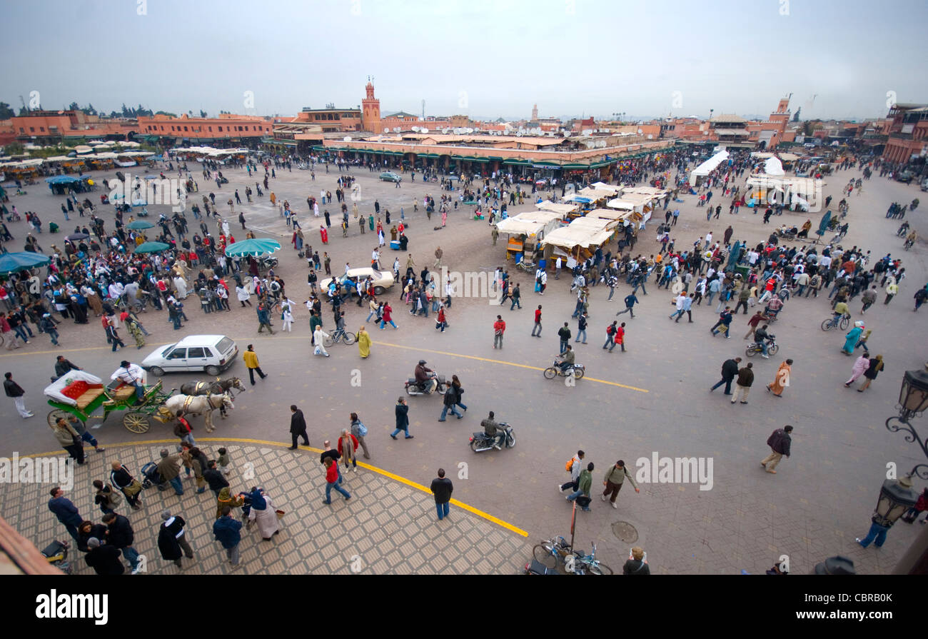 Jemaa el-Fnaa main square Marrakech Morocco Marrakesh Stock Photo - Alamy