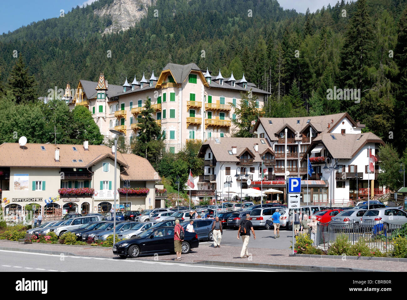 Peak of the Passo della Mendola in South Tyrol 1363 metres about sea ...