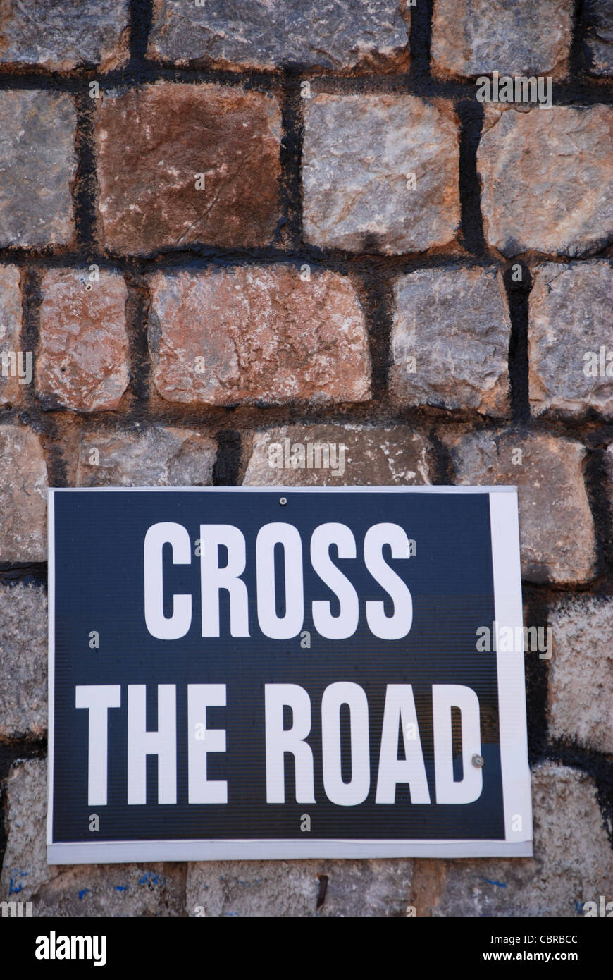 Cross road sign hi-res stock photography and images - Alamy