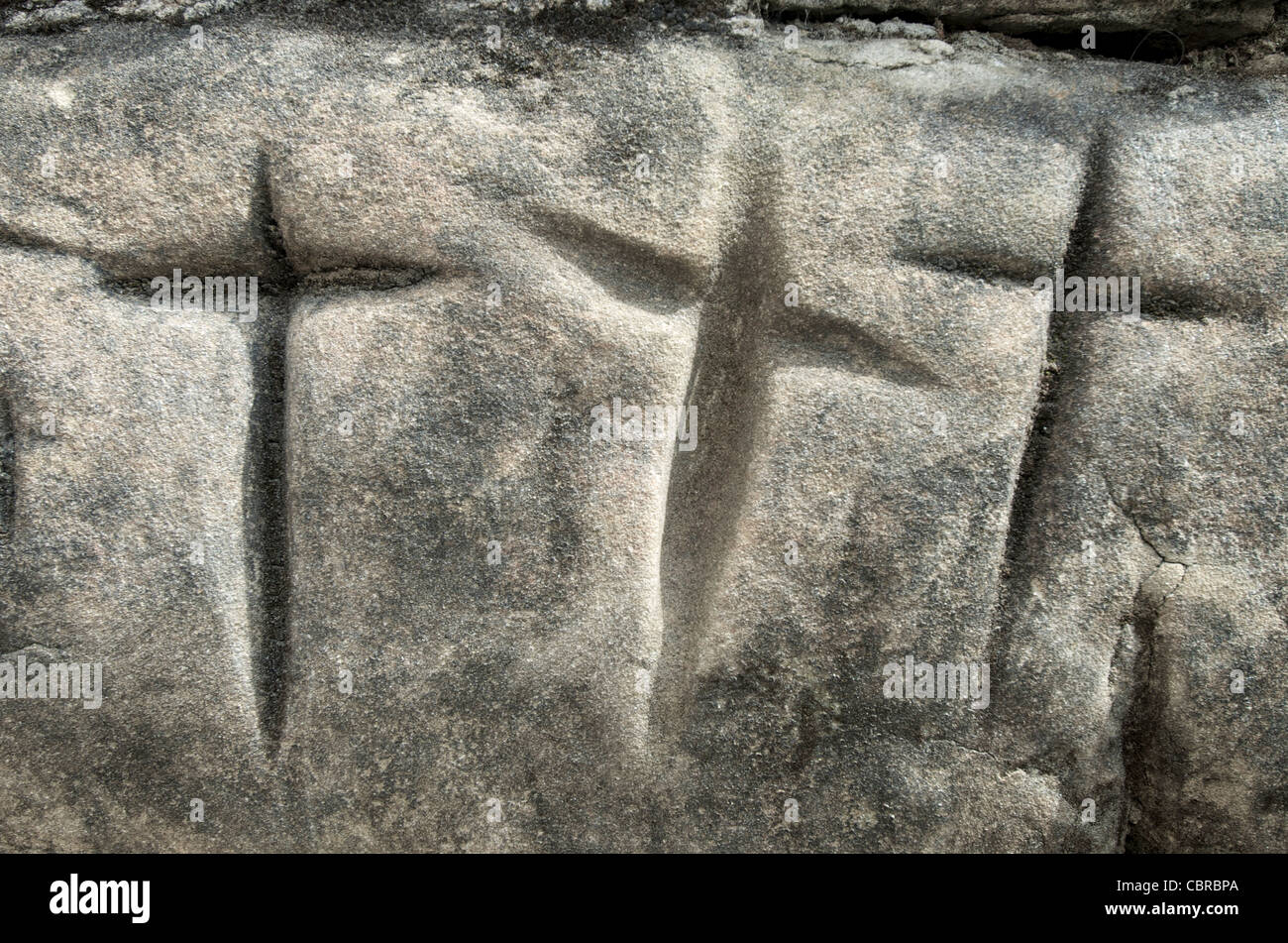 Cross engraved on the stone hi-res stock photography and images - Alamy