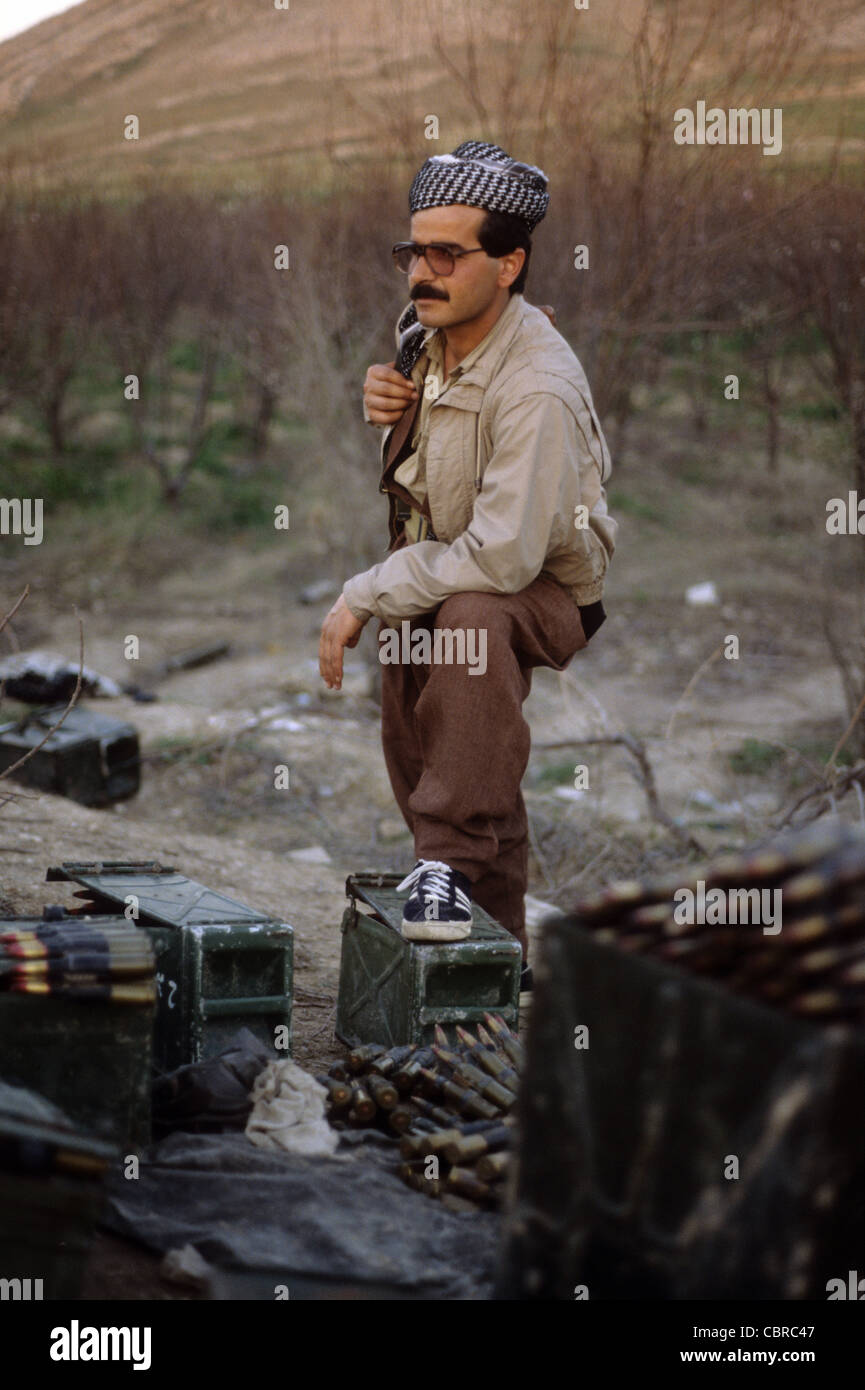 KDP commander Fehim Abdullah Dosky, Iraqi Kurdistan, March1991 during ...