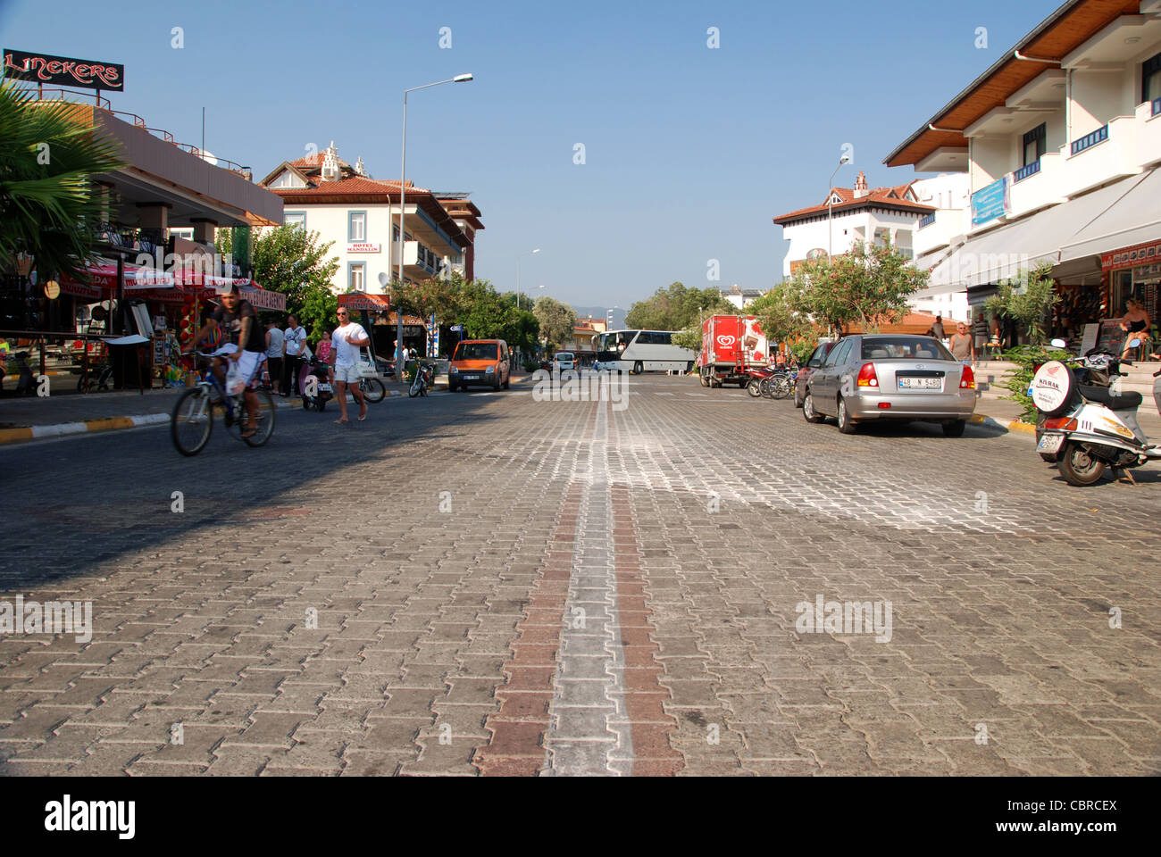 Street scene at Icmeler Turkey Europe Stock Photo - Alamy
