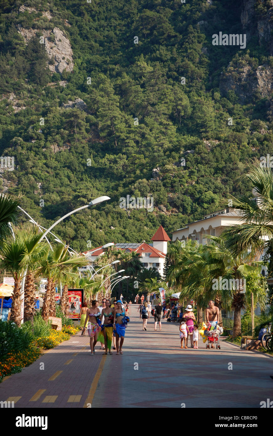Beach promenade at Icmeler Turkey Europe Stock Photo - Alamy
