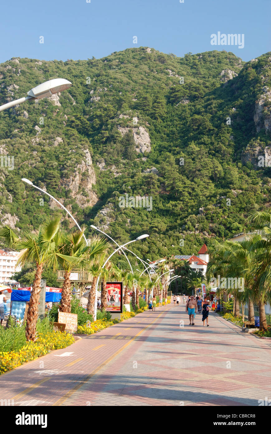 Beach promenade at Icmeler Turkey Europe Stock Photo - Alamy