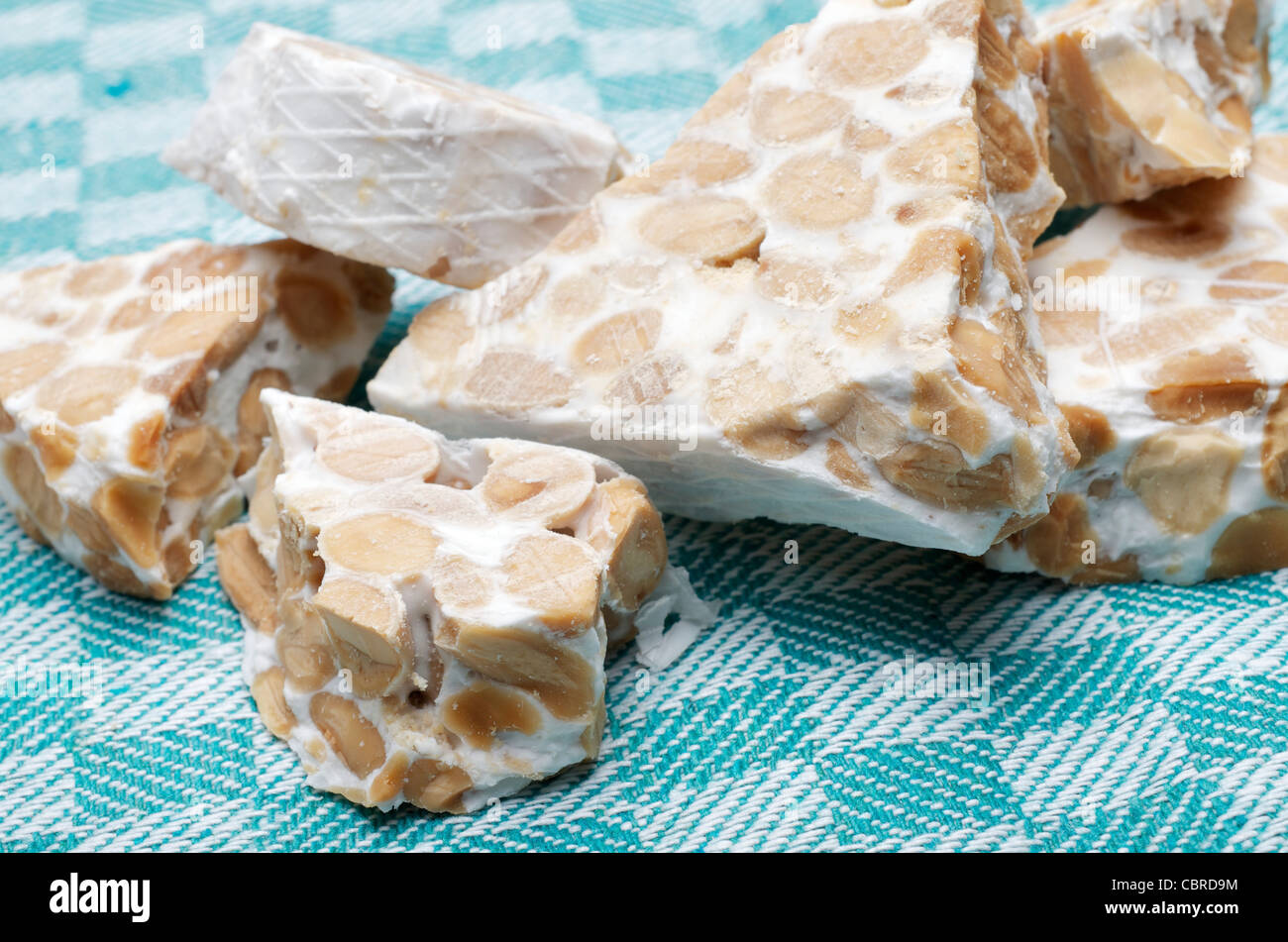 traditional Spanish almond dessert for Christmas time Stock Photo - Alamy