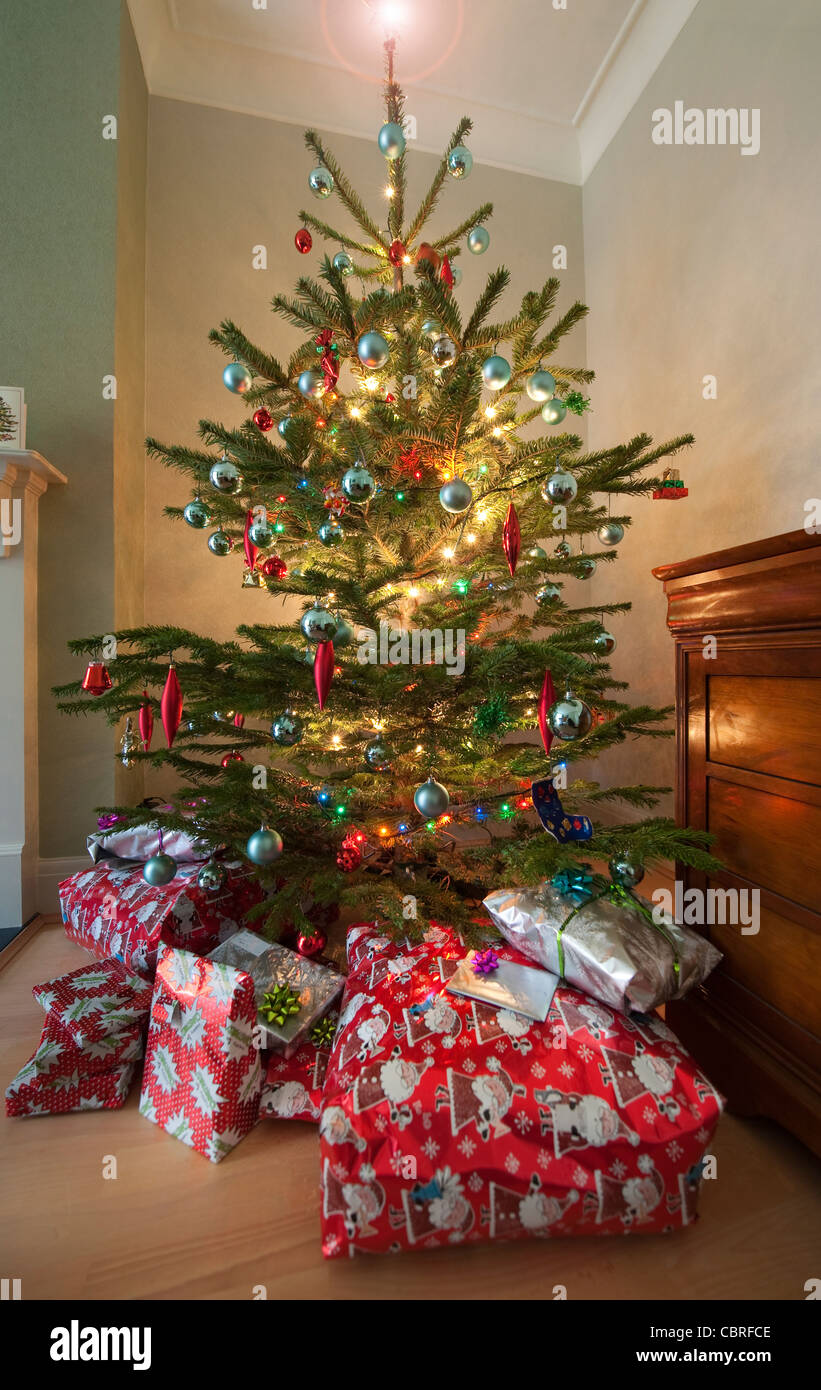Presents under the Christmas Tree Stock Photo - Alamy