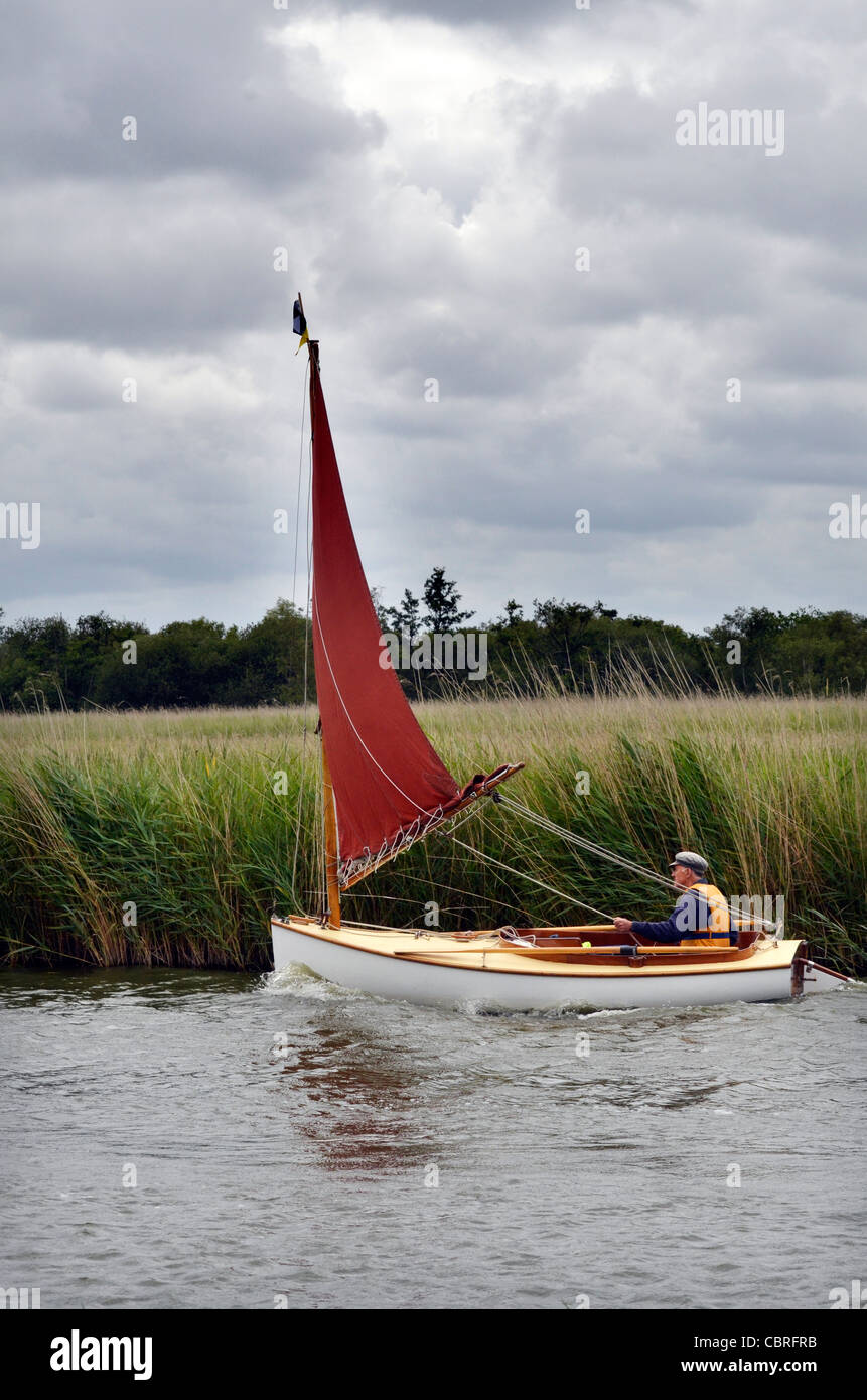Sailing dinghy gunter rig hi-res stock photography and images - Alamy
