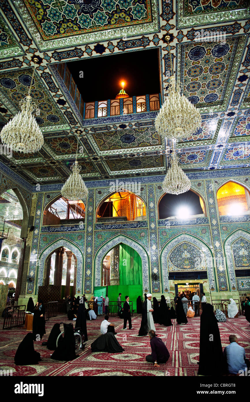 Interior of Al Abbas Mosque in Karbala, Iraq. A place of worship for ...