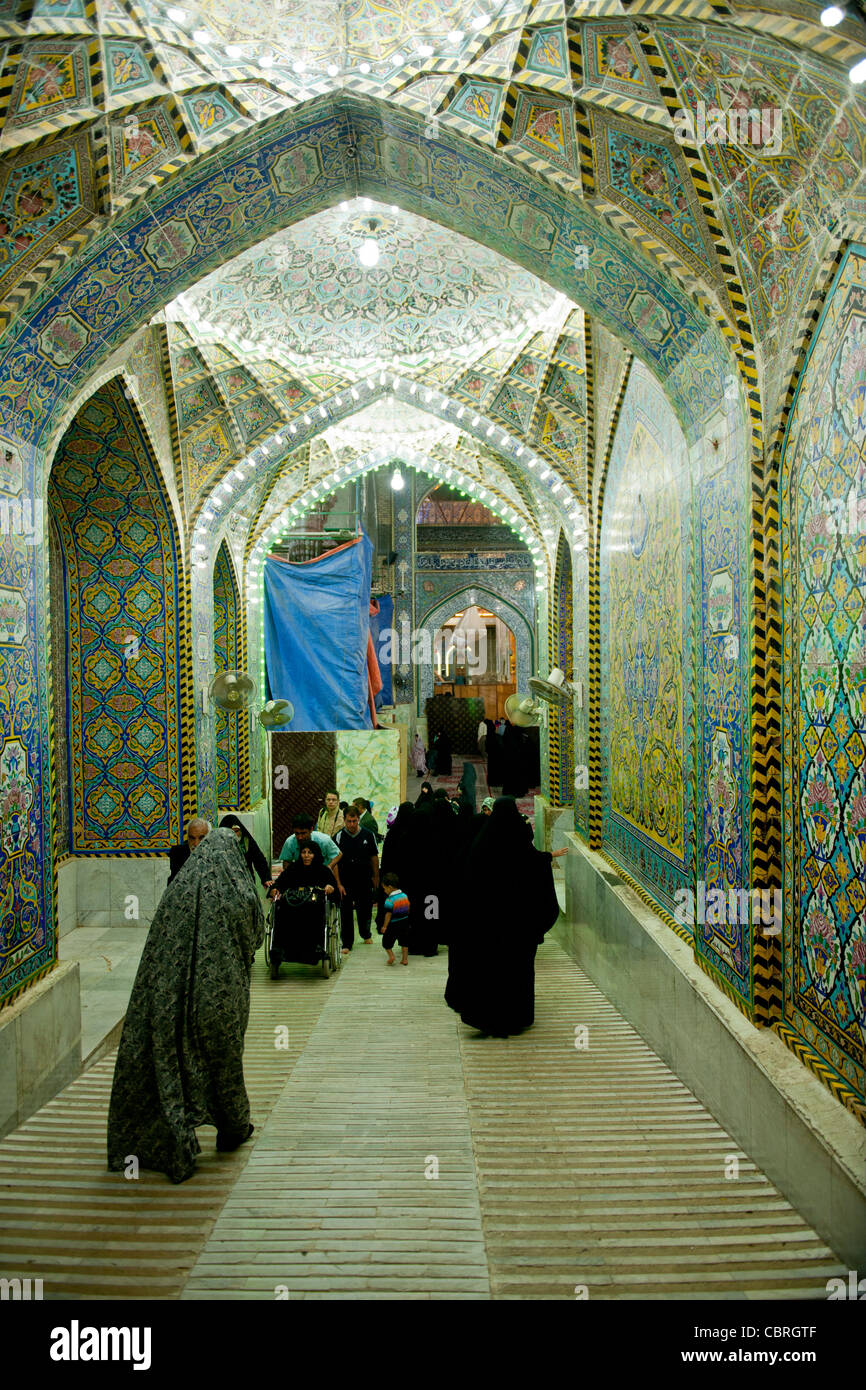 Interior of Al Abbas Mosque in Karbala, Iraq. A place of worship for ...