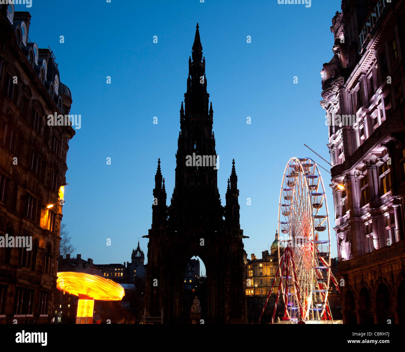 Edinburgh Christmas Fun Fair Princes Street Edinburgh Scotland UK ...