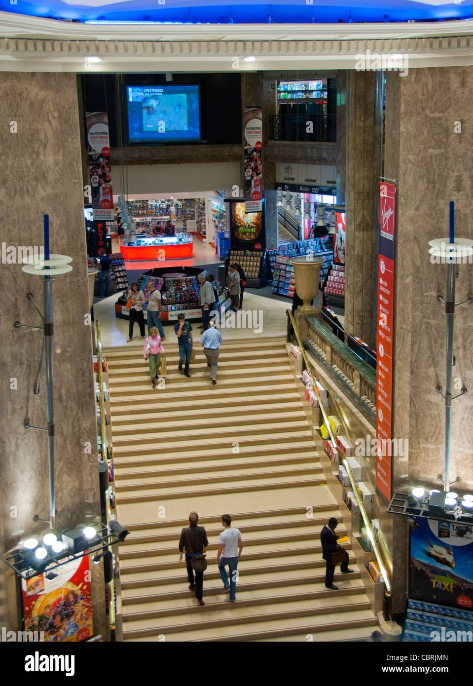 Paris, France, Inside Aerial View, Virgin Megastore, Stairway, (now ...