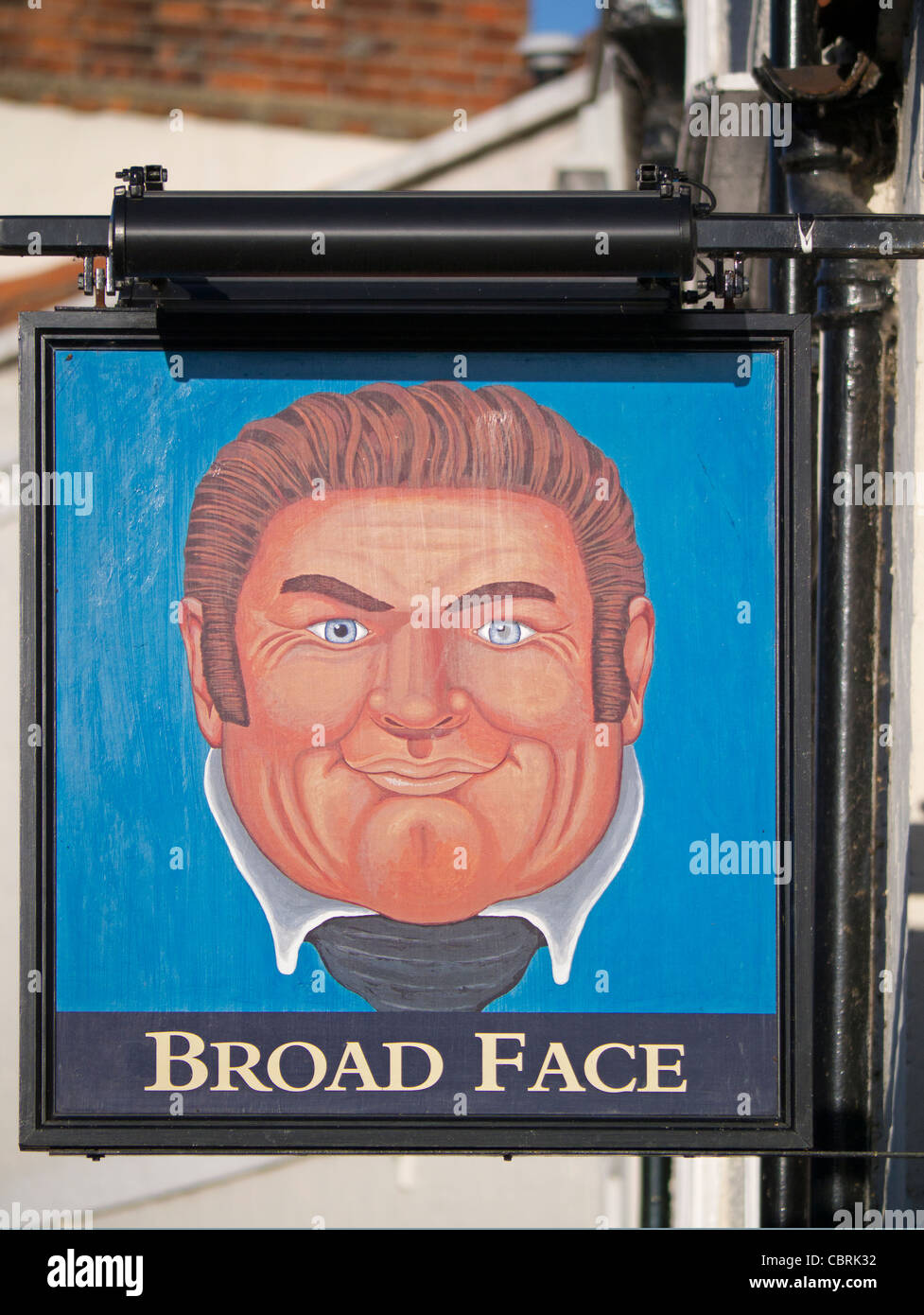The Broad Face- a pub sign in Abingdon-on-Thames, England 2 Stock Photo ...