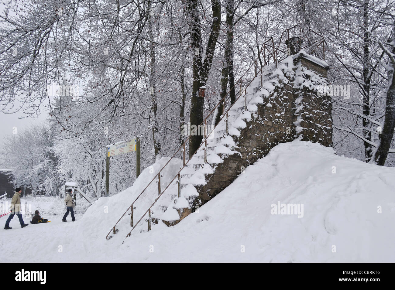 6 meter high tower at the Signal de Botrange, highest point in Belgium ...