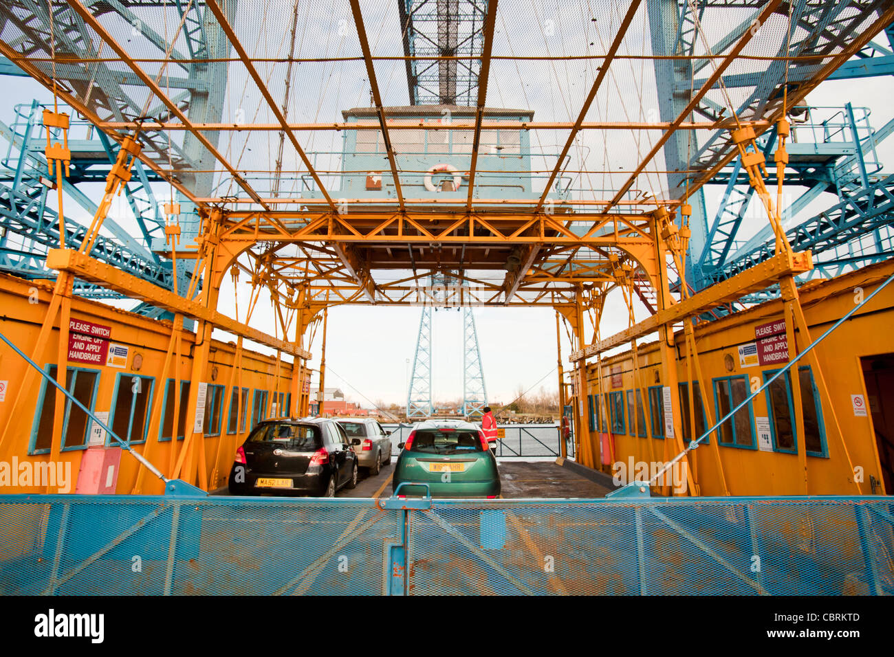 The Transporter Bridge, the iconic blue bridge over the River Tees in ...