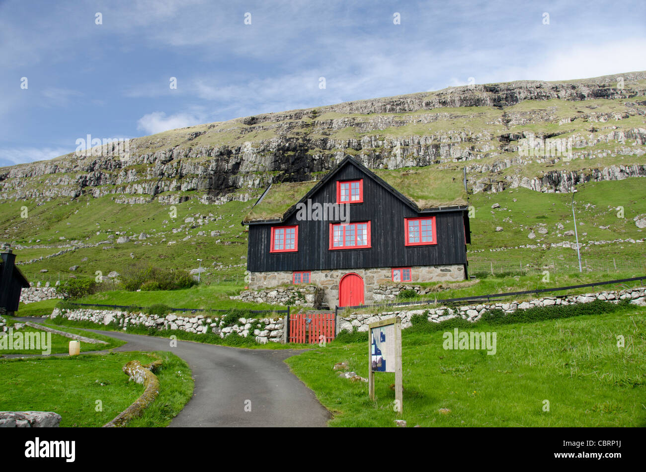 Kingdom of Denmark, Faroe Islands (aka Foroyar). Historic outdoor ...