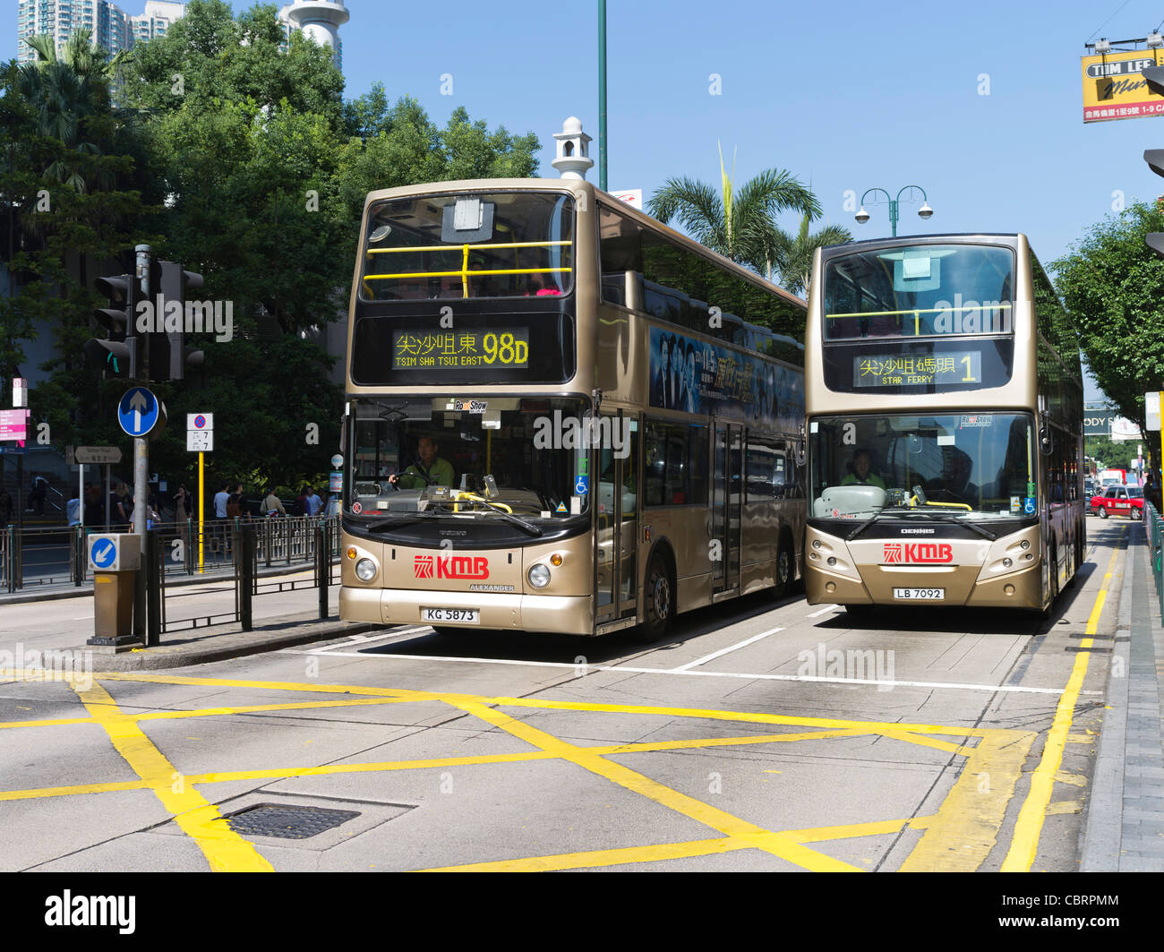 dh NATHAN ROAD TSIM SHA TSUI HONG KONG Two KMB buses Volvo Super ...