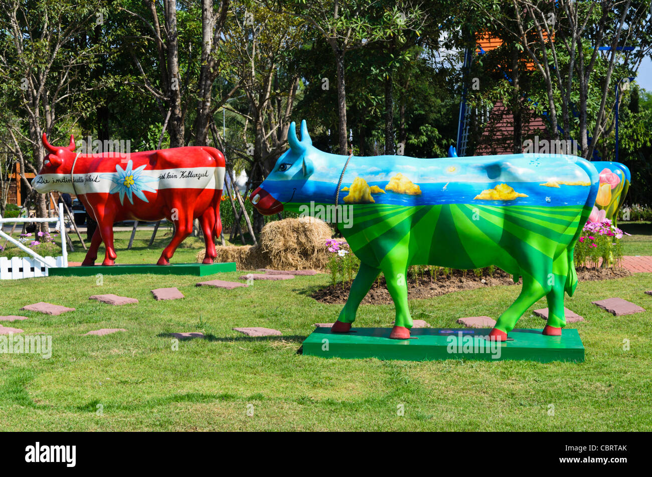 Painted cows hi-res stock photography and images - Alamy