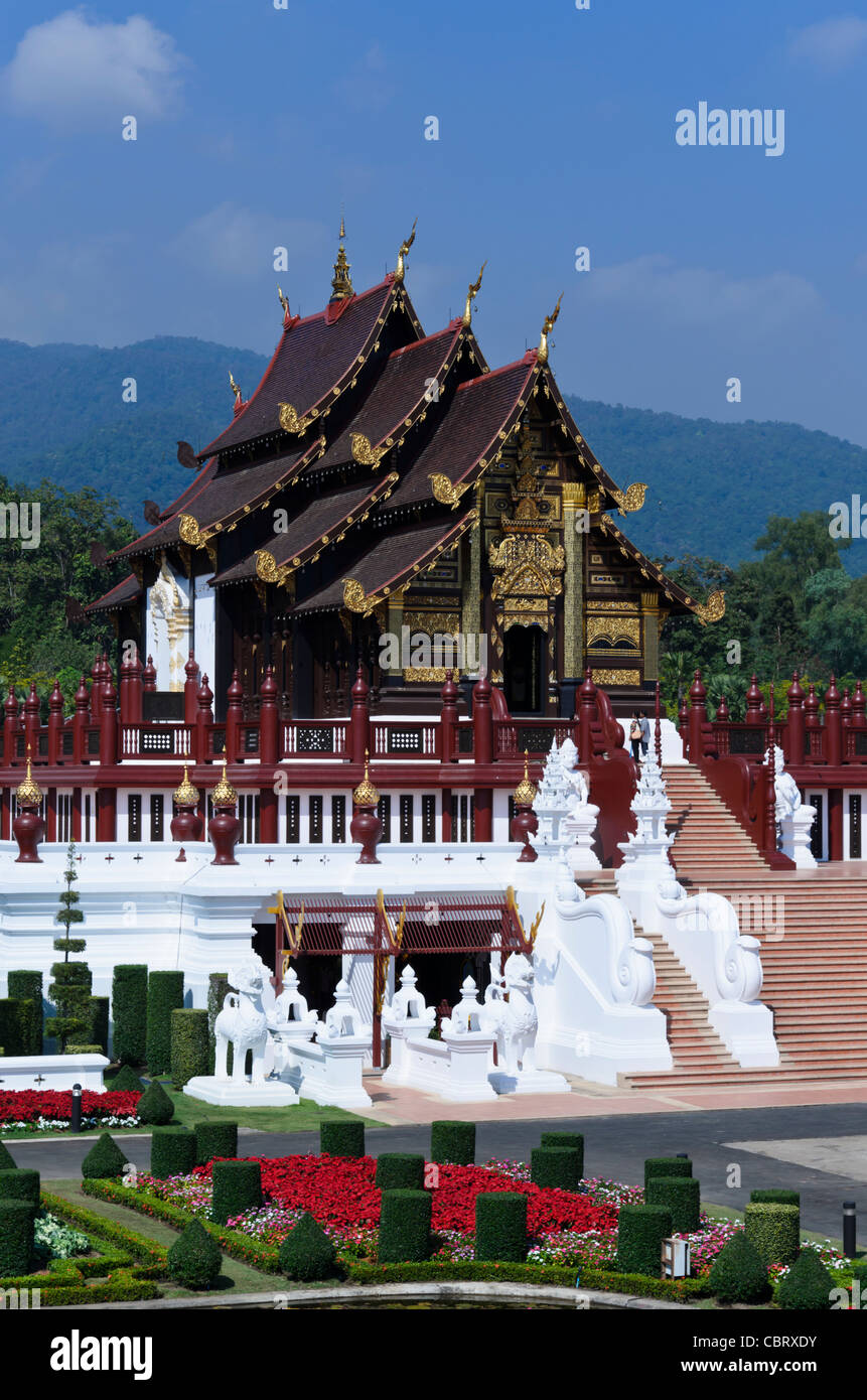 The ornate Royal Pavilion at Royal Flora Ratchaphruek in Chiang Mai ...