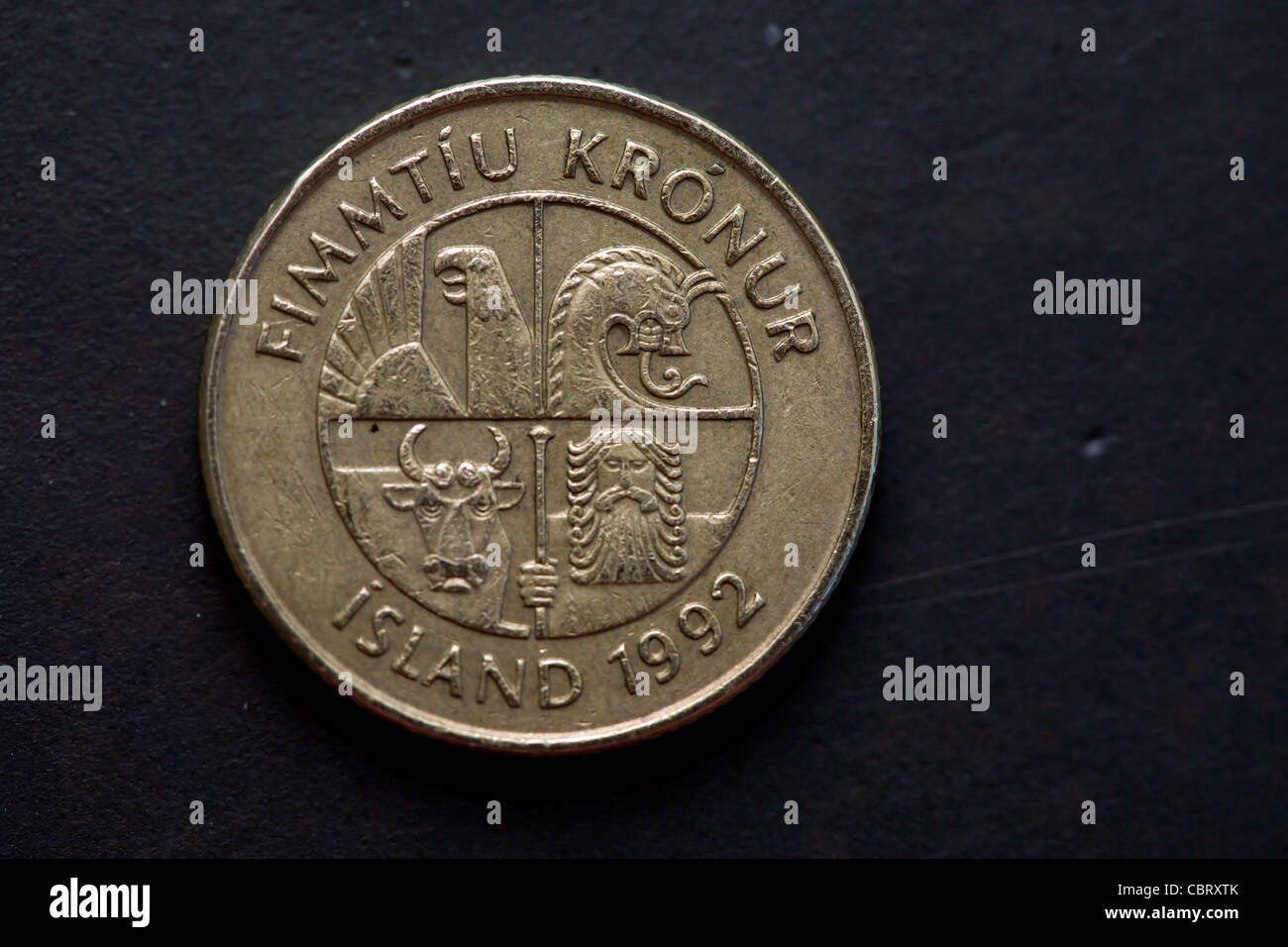 Iceland krona coin currency hi-res stock photography and images - Alamy