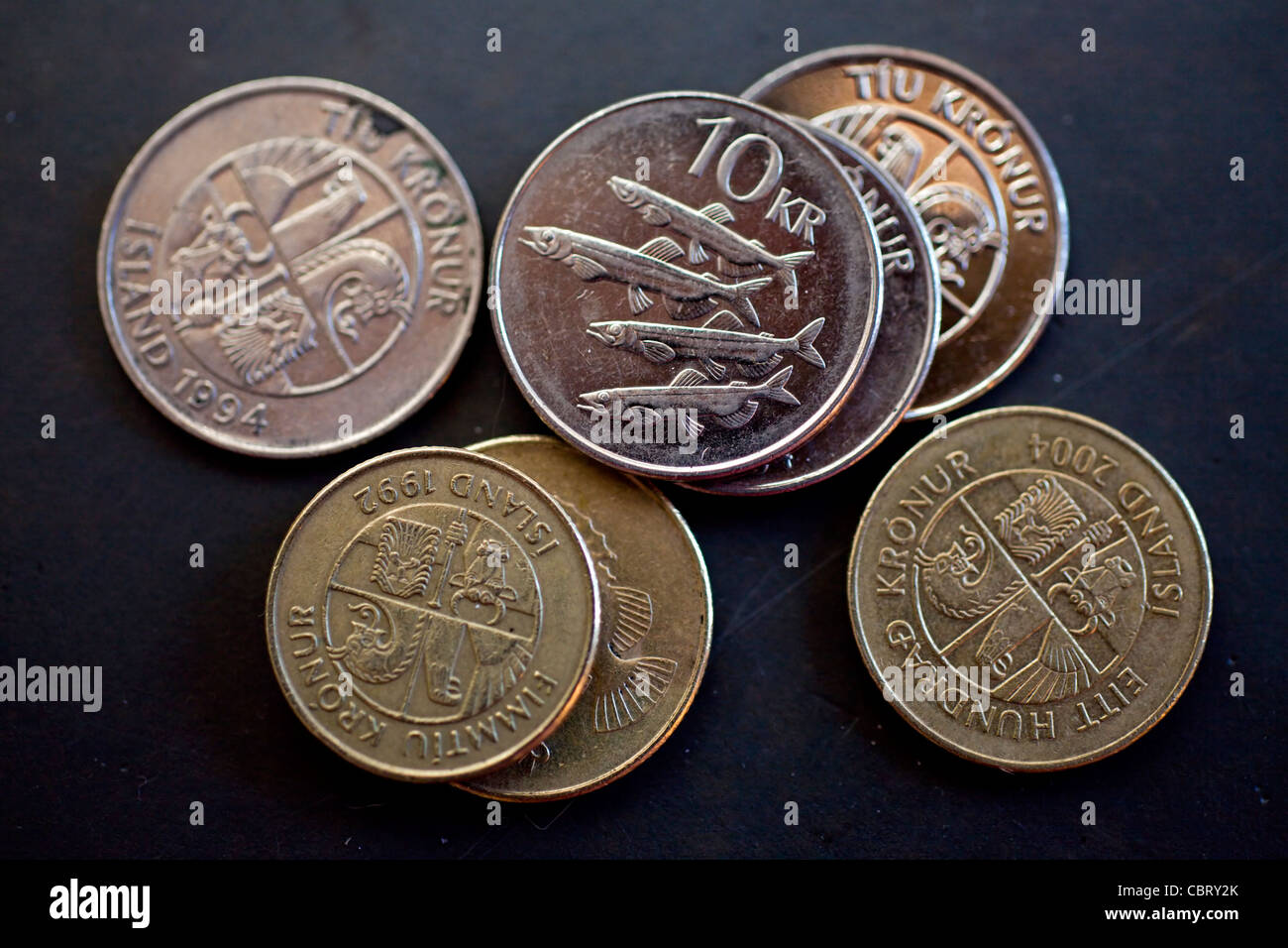 Icelandic coins hi-res stock photography and images - Alamy