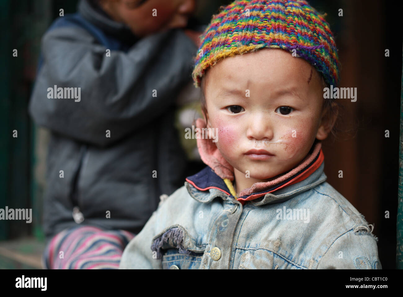 Young Nepali Child Stock Photo - Alamy