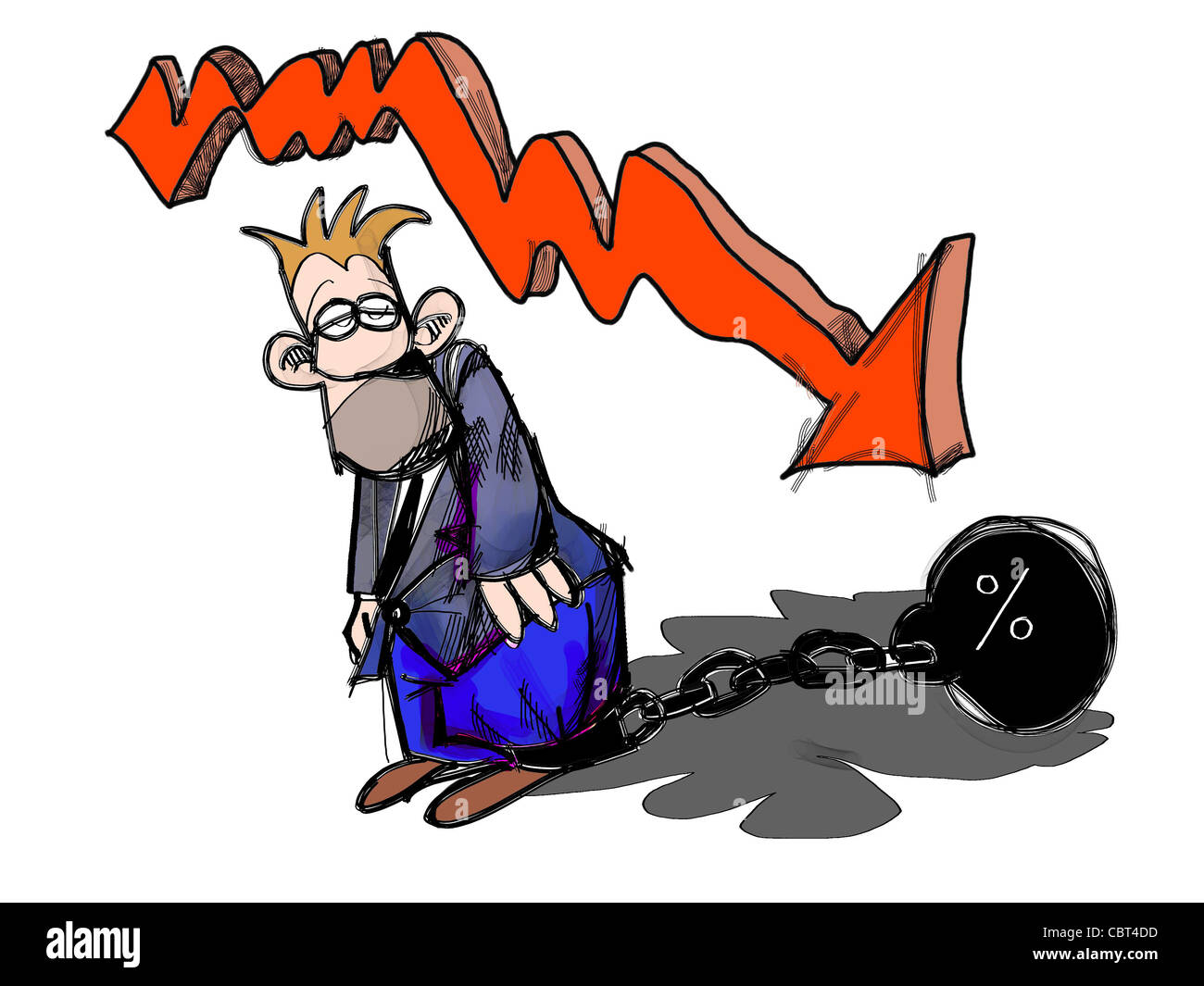 A cartoon about statistics and economy Stock Photo - Alamy