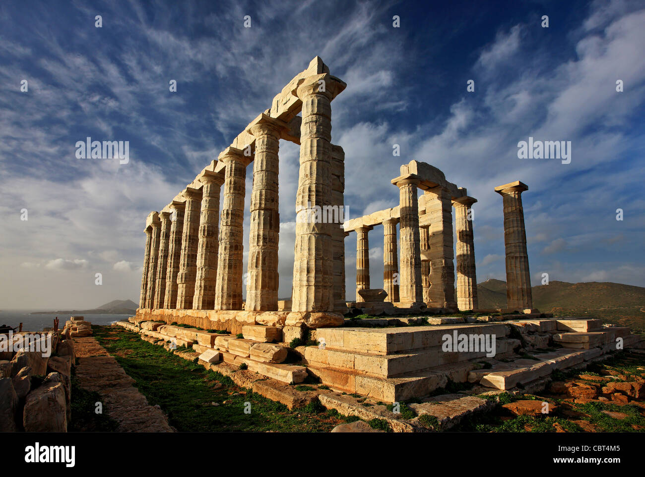 The Temple of Poseidon (ancient God of the sea, according to classical ...