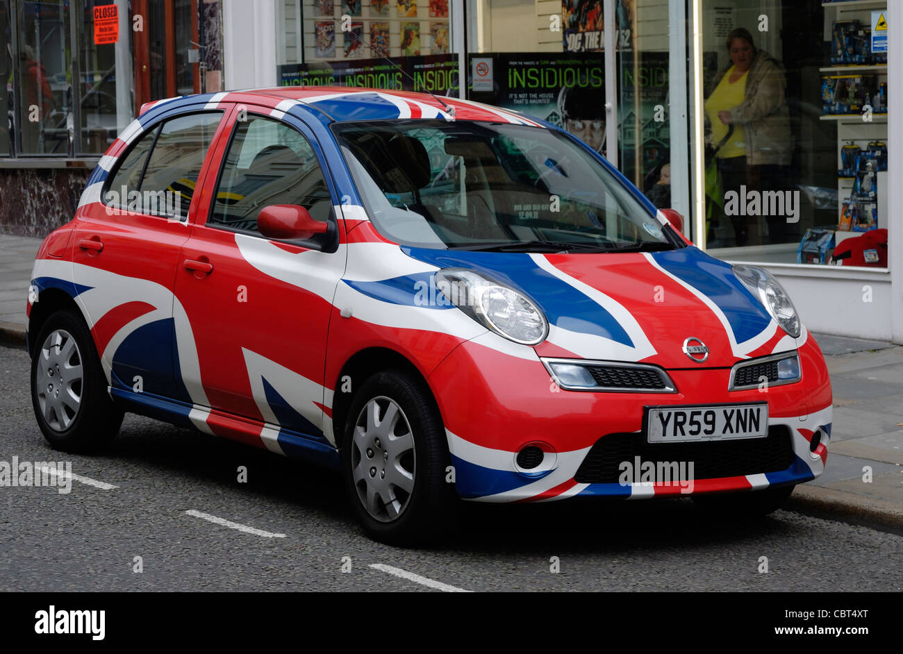 Car with Union Jack artwork Stock Photo - Alamy
