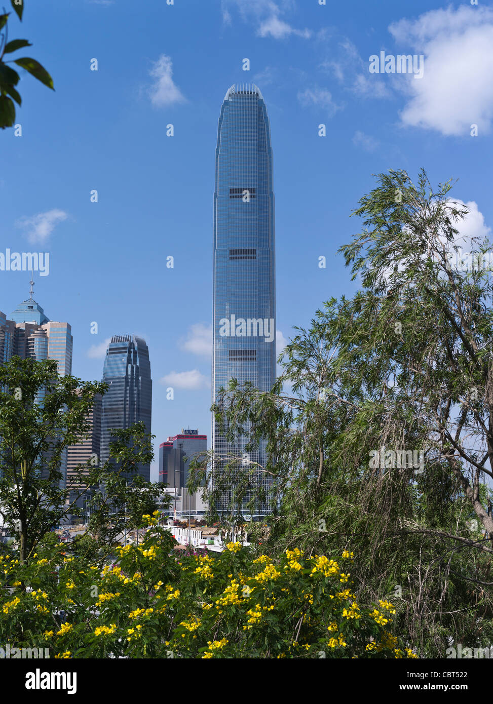 dh CENTRAL HONG KONG Tamar park IFC 2 tower Legco garden landmark Stock ...