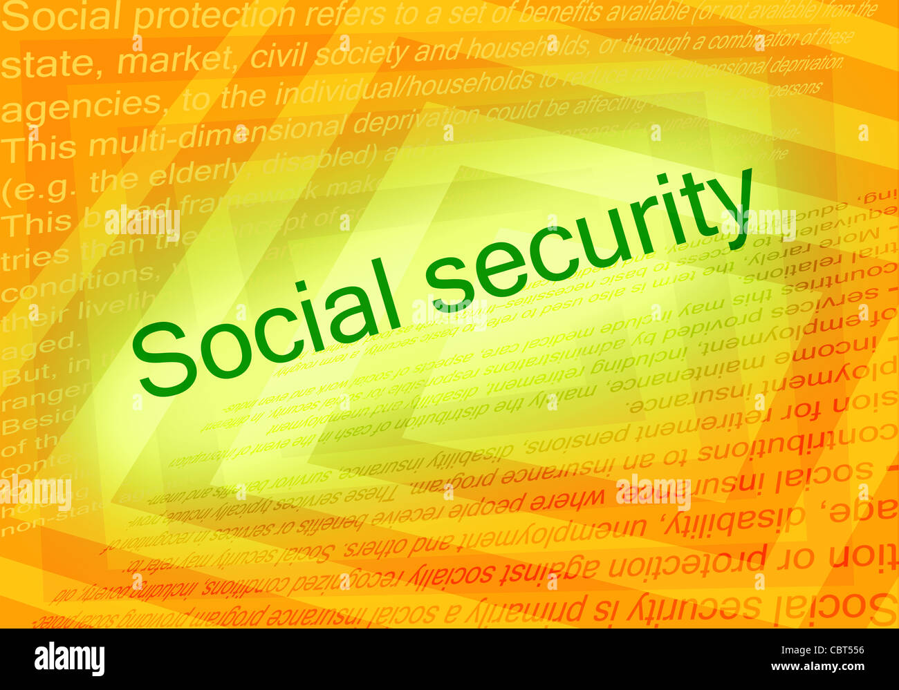 Social security text and orange background with text about Social ...