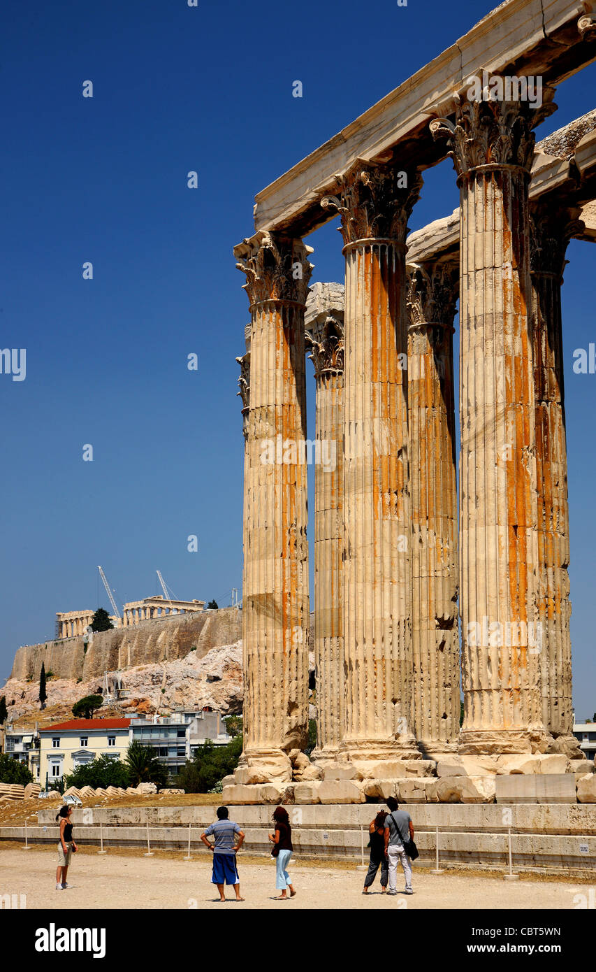 Corinthian columns temple olympian zeus hi-res stock photography and ...