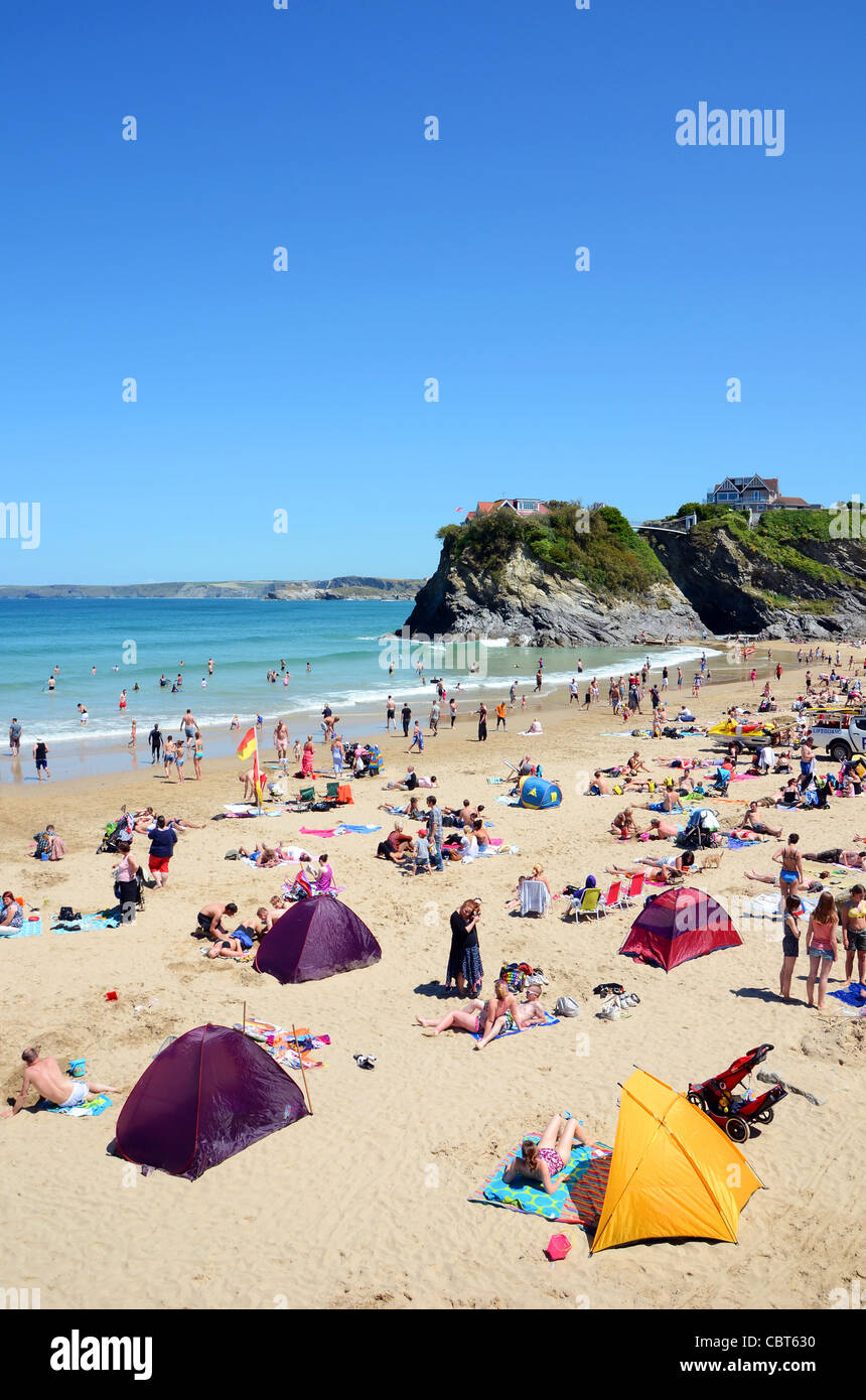 Towan beach in newquay cornwall hi-res stock photography and images - Alamy