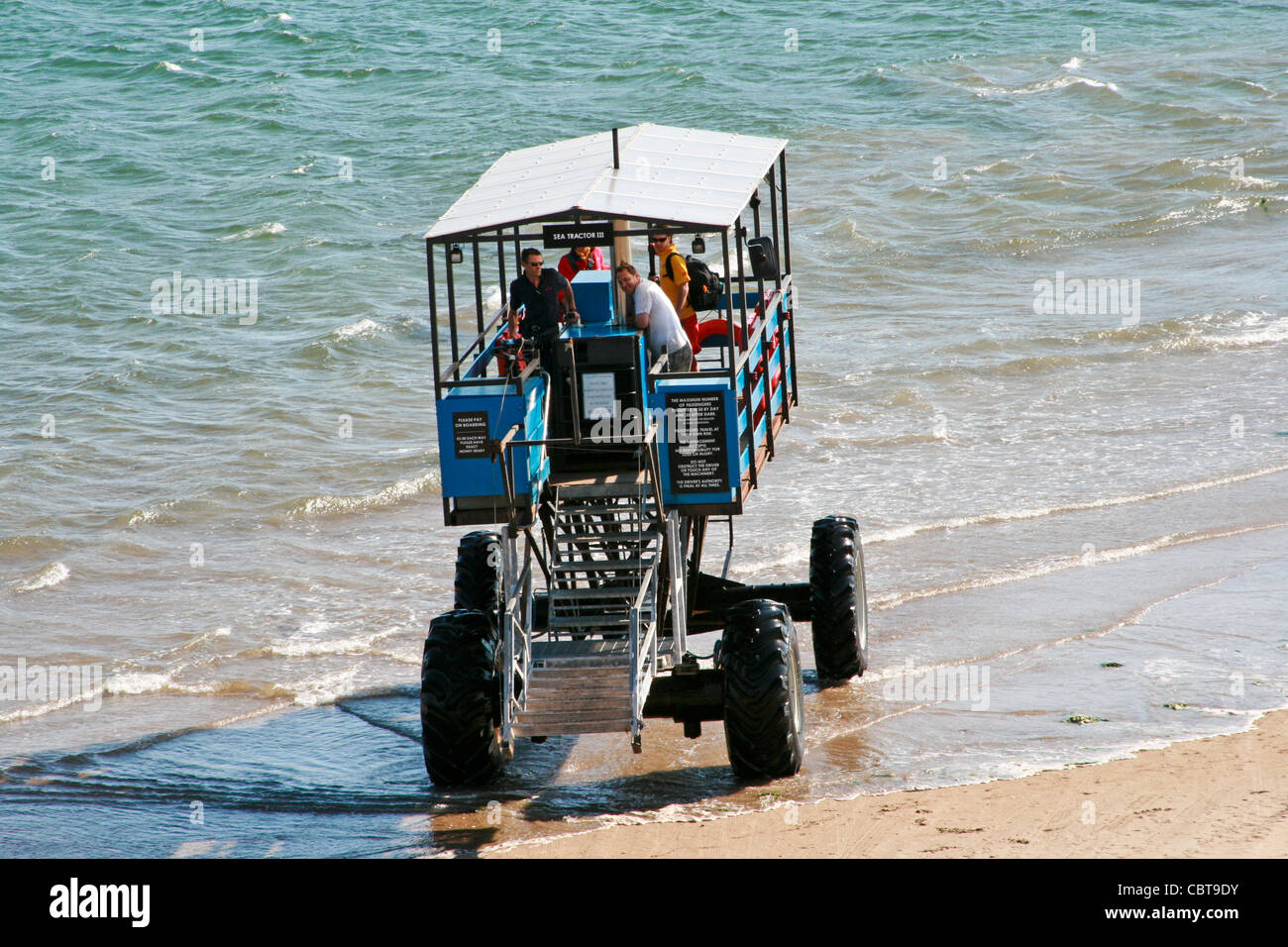 Sea Tractor Bigbury on Sea South Devon Stock Photo - Alamy
