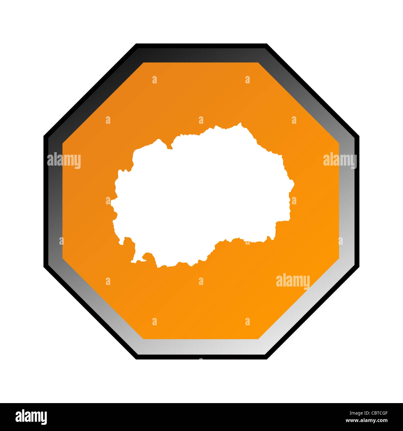 Macedonia road sign isolated on a white background Stock Photo - Alamy