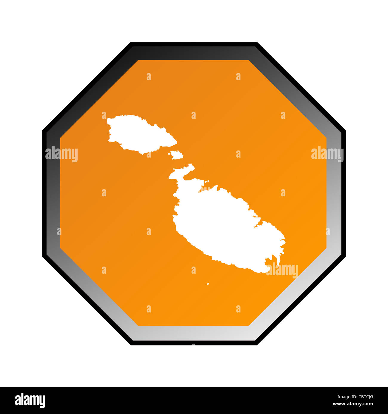 Malta road sign isolated on a white background Stock Photo - Alamy